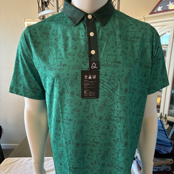 Deolax | Shirts | Awesome New Mens Large Deolax Golf Polo With Golf ...